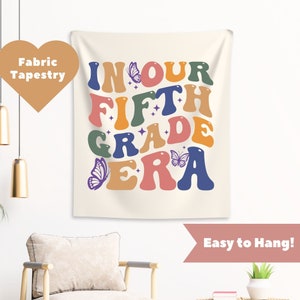 Fifth Grade Classroom Decor, Retro Classroom Tapestry, 5th Grade Wall ...