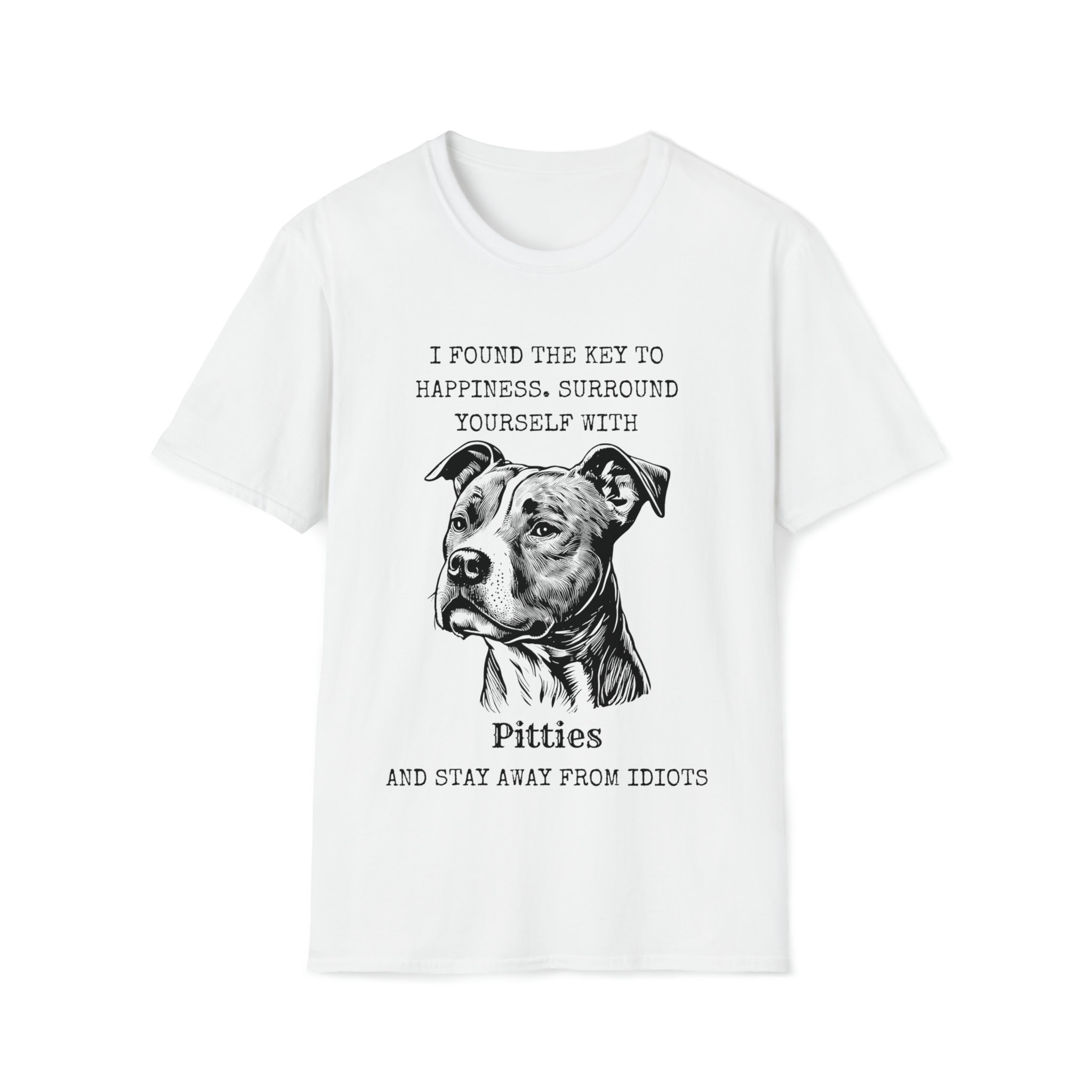Pit Bull Terrier Pitbull Pittie Dog Unisex Softstyle Crewneck T-shirt ...
