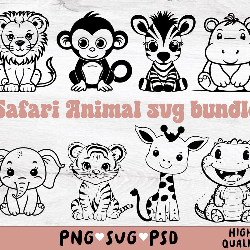 Jungle Animals Svg - Etsy