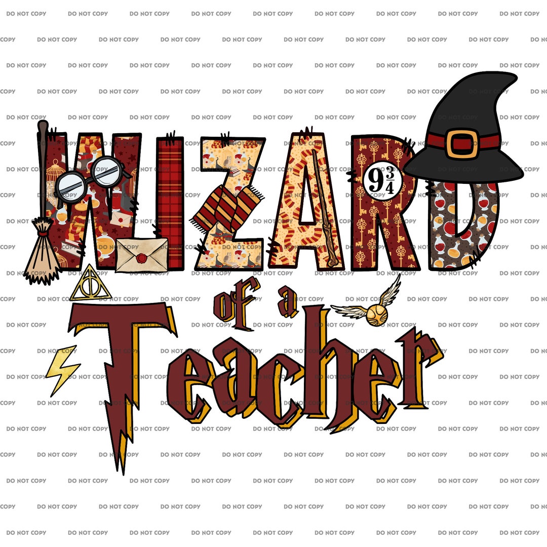 Wizard of a Teacher Png/teacher Png/teacher Design/teacher Sublimation ...