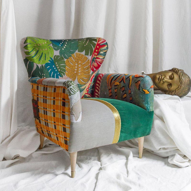 Patchwork Chair - Etsy