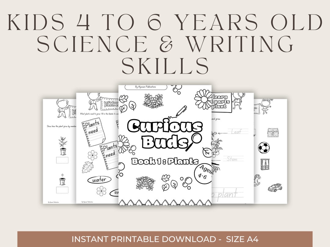 Curious Buds Science Workbook, Book 1:plants, Worksheets, Hands on ...