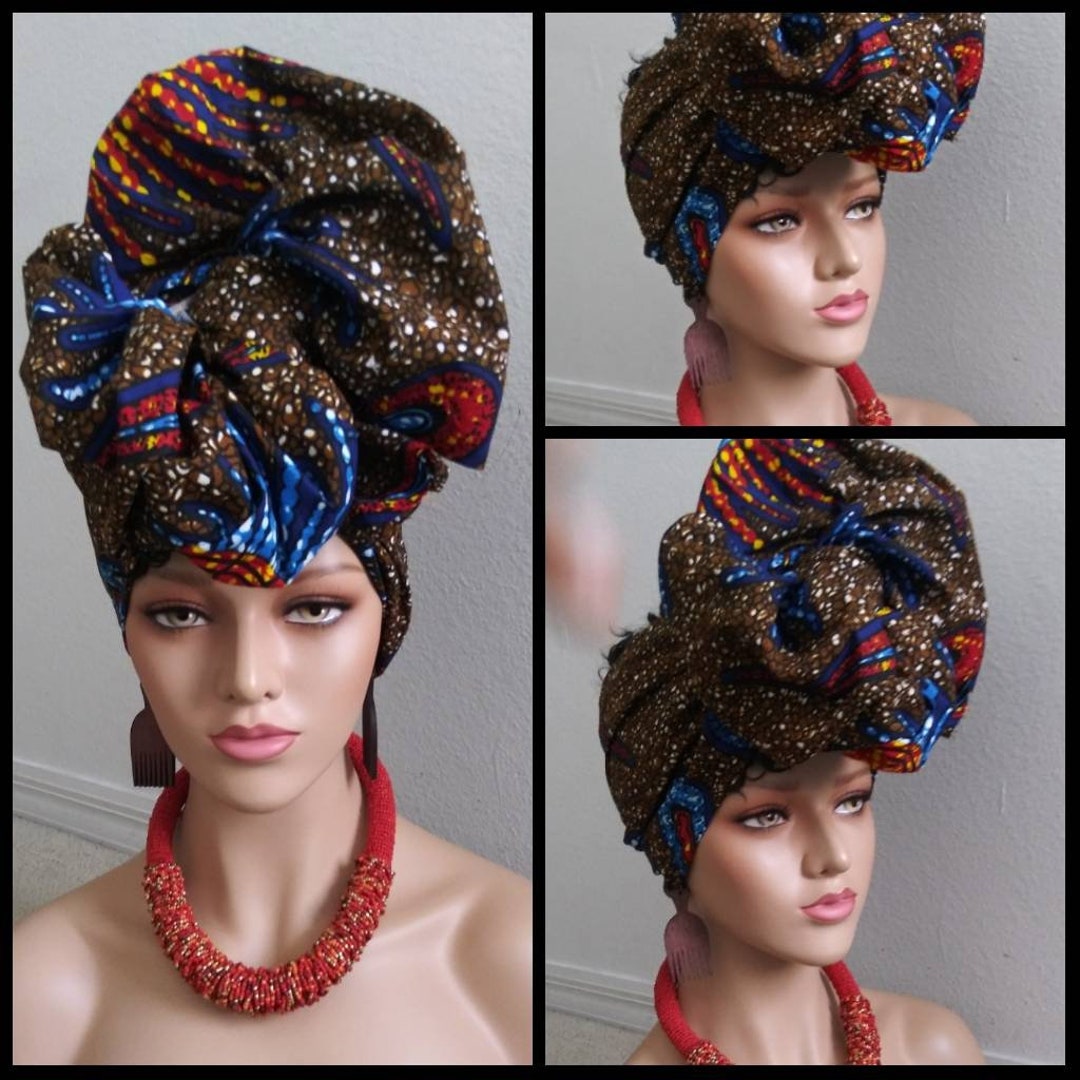 African Headwrap/ African Print Scarf/ Women's Headweap/ Fabric Scarf ...
