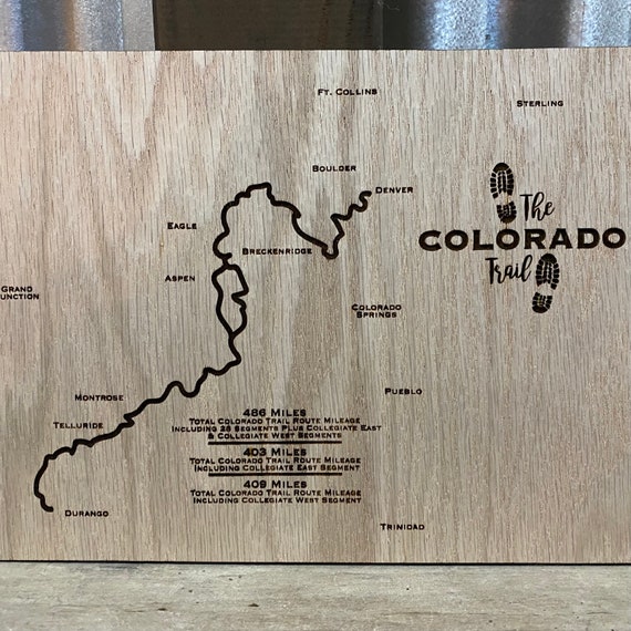The Colorado Trail Sign I the Colorado Trail Map-choose Your - Etsy
