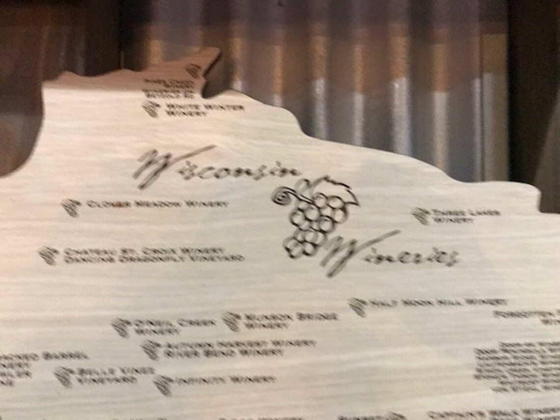 Wisconsin State Winery Sign-3 Sizes-choose Your Wood - Etsy