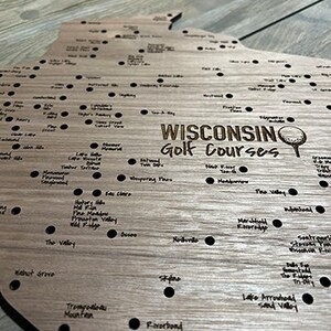 Wisconsin Golf Course Map Sign-choose Your Wood - Etsy
