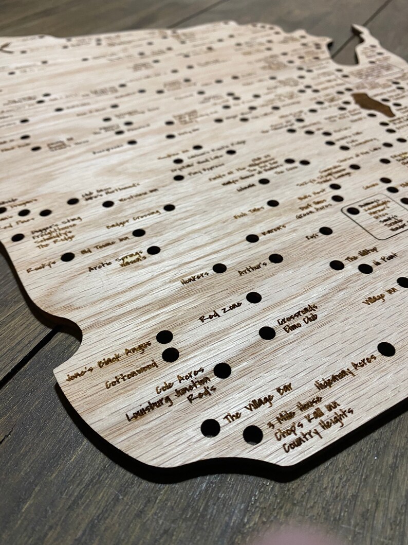 Wisconsin Supper Club Map Sign-choose Your Wood - Etsy