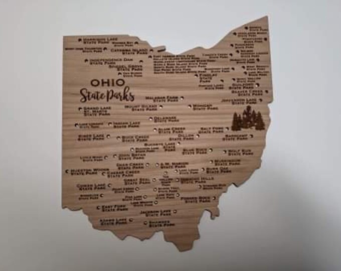 Ohio State Park Sign I Ohio State Park Map Choose Your Wood - Etsy