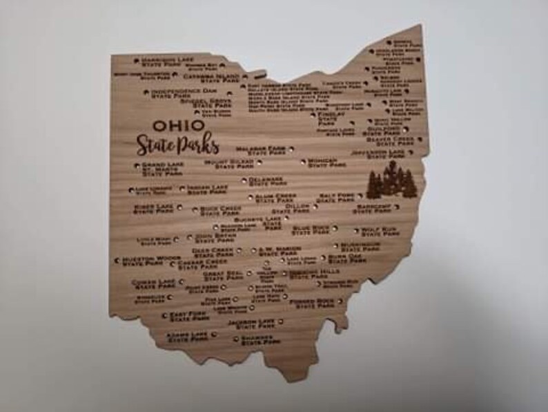 Ohio State Park Sign I Ohio State Park Map- Choose Your Wood - Etsy