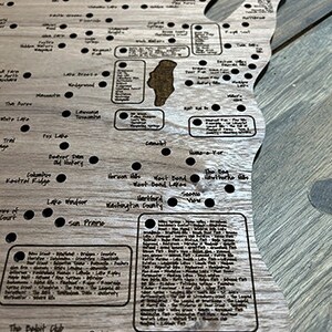 Wisconsin Golf Course Map Sign-choose Your Wood - Etsy