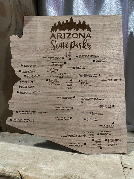 Arizona State Parks Sign I Arizona State Park Map-choose Your - Etsy