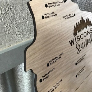 Wisconsin State Parks Sign I Wisconsin State Park Map-3 Sizes-choose ...