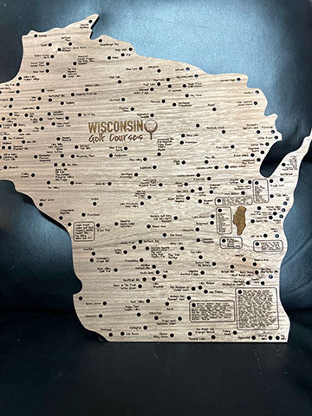 Wisconsin Golf Course Map Sign-choose Your Wood - Etsy
