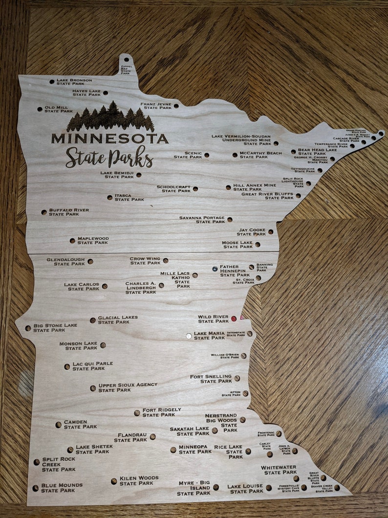 Minnesota State Parks Sign I Minnesota State Park Map-choose Your Wood ...