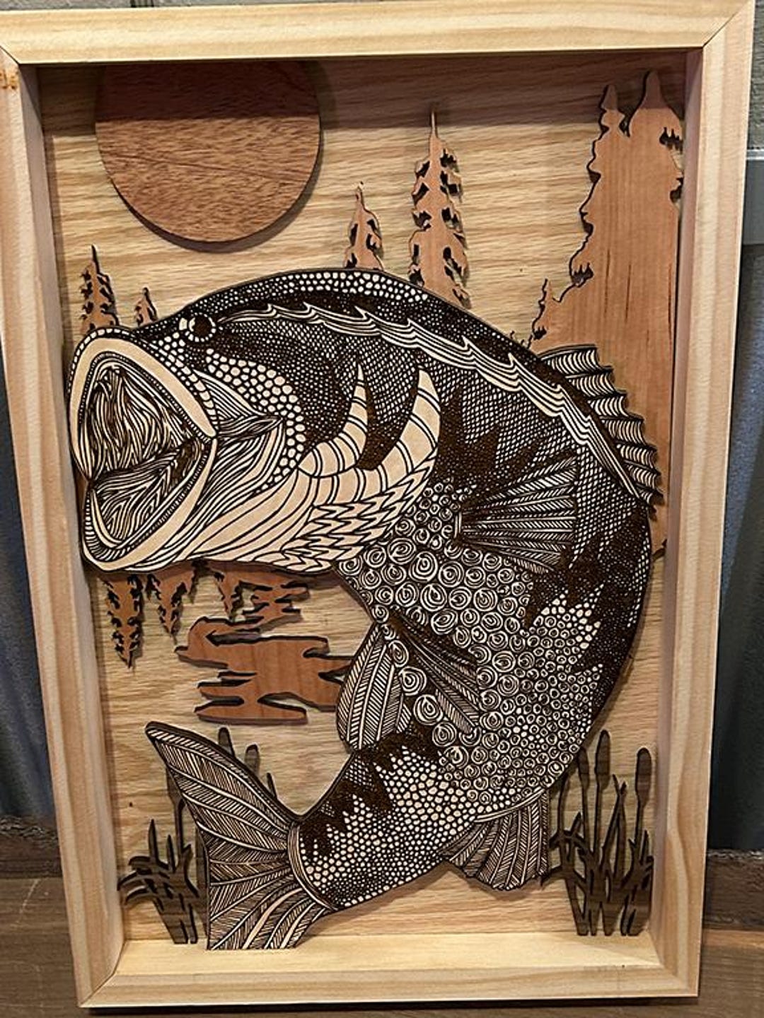 Largemouth Bass-framed - Etsy