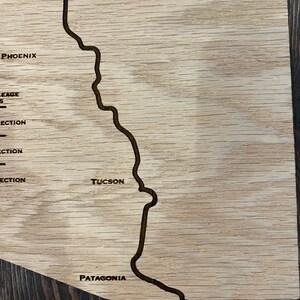 The Arizona Trail Sign I the Arizona Trail Map-choose Your Wood - Etsy