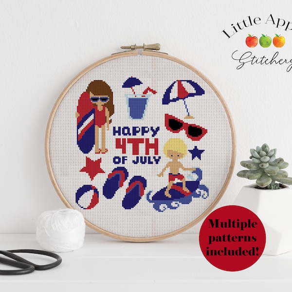 Patriotic Cross Stitch - Etsy