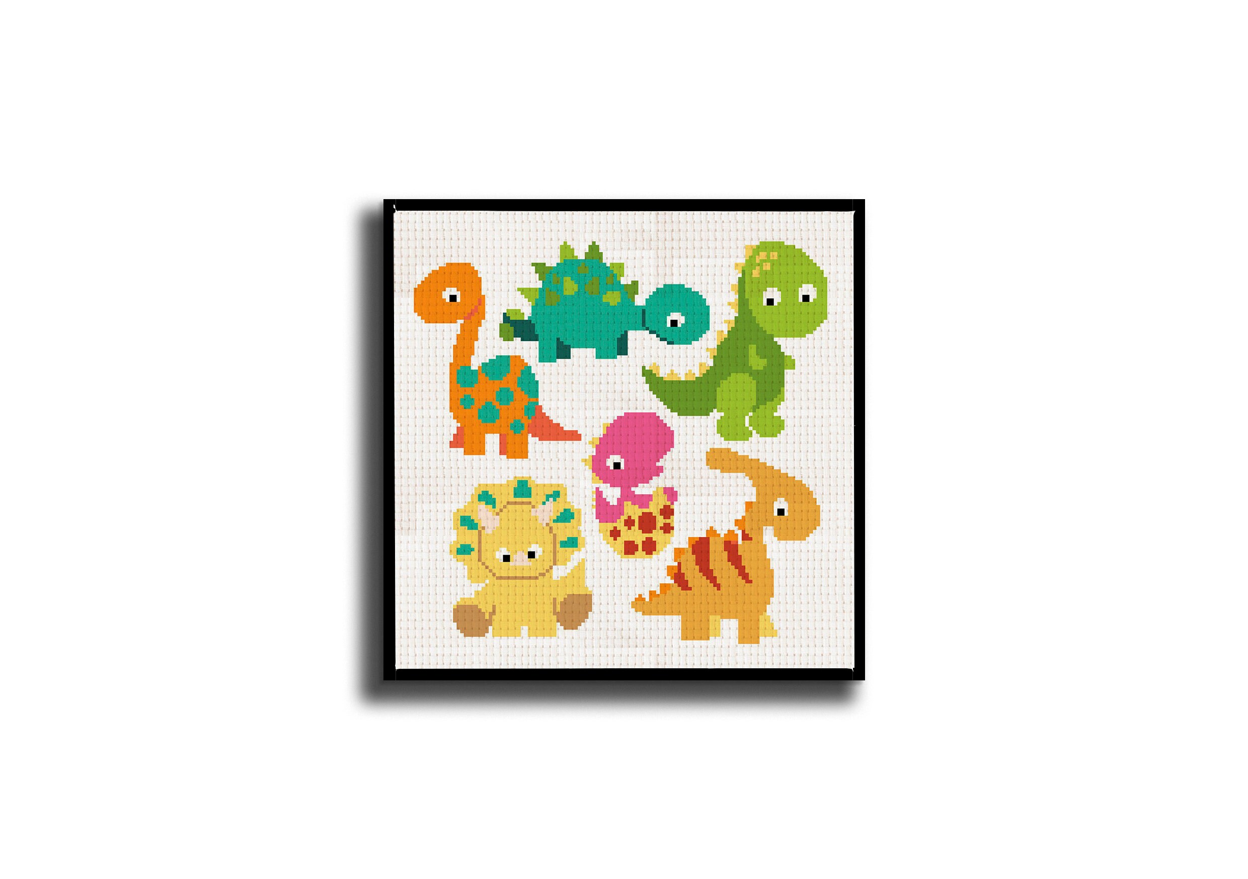 Dino Cross Stitch Pattern PDF - Etsy