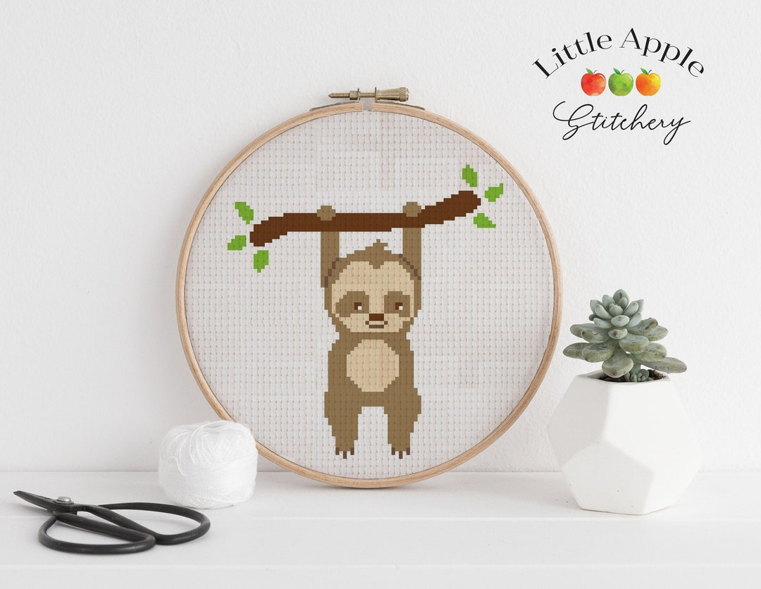 Sloth Cross Stitch Pattern PDF - Etsy