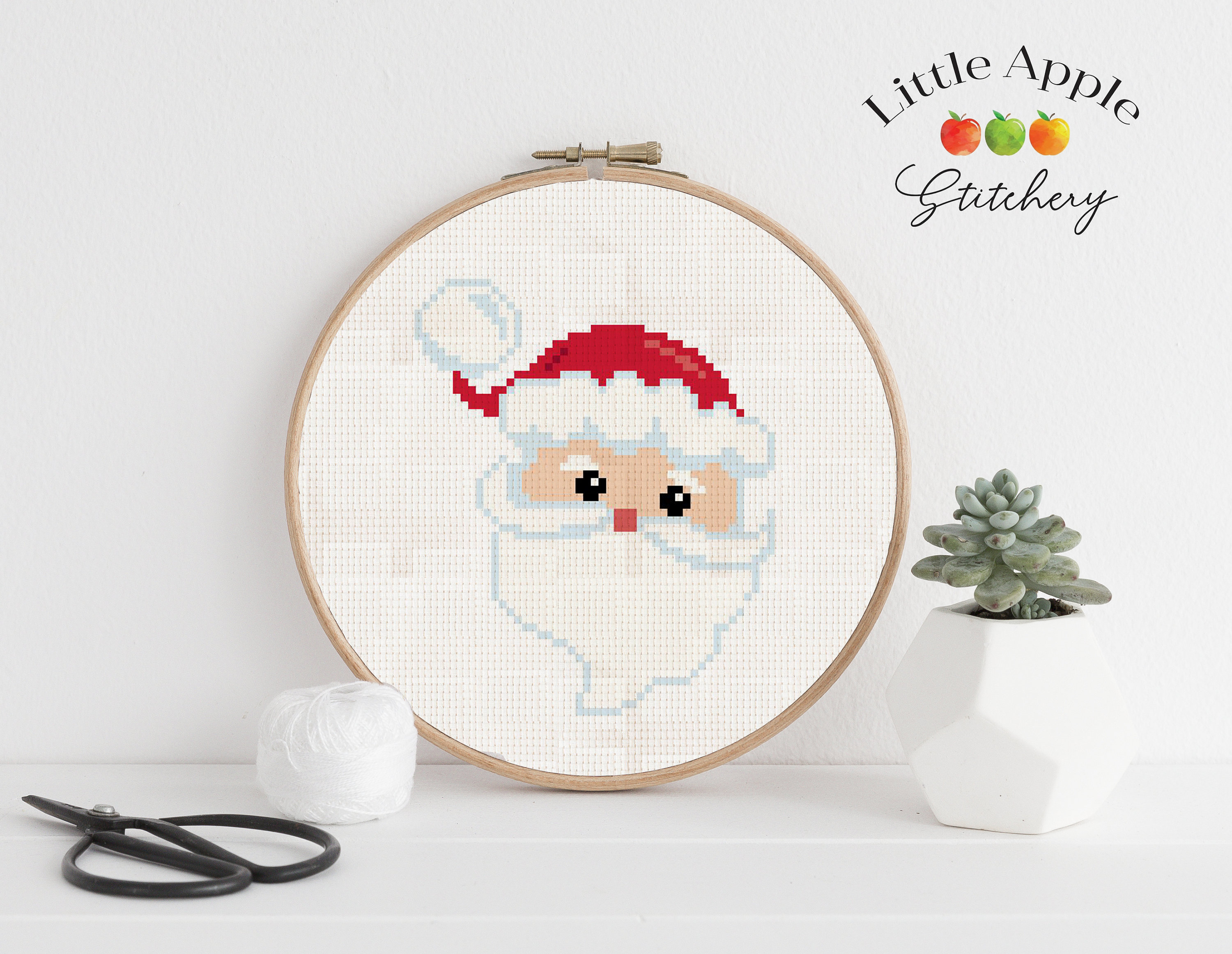Santa Claus Cross Stitch Pattern Christmas Quick Stitch | Etsy