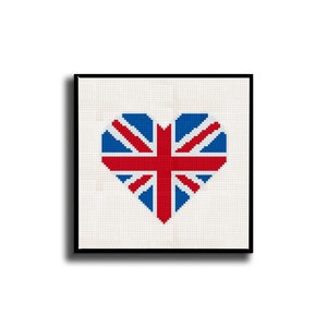 Union Jack Cross Stitch Pattern PDF – United Kingdom Flag – Beginner - Etsy