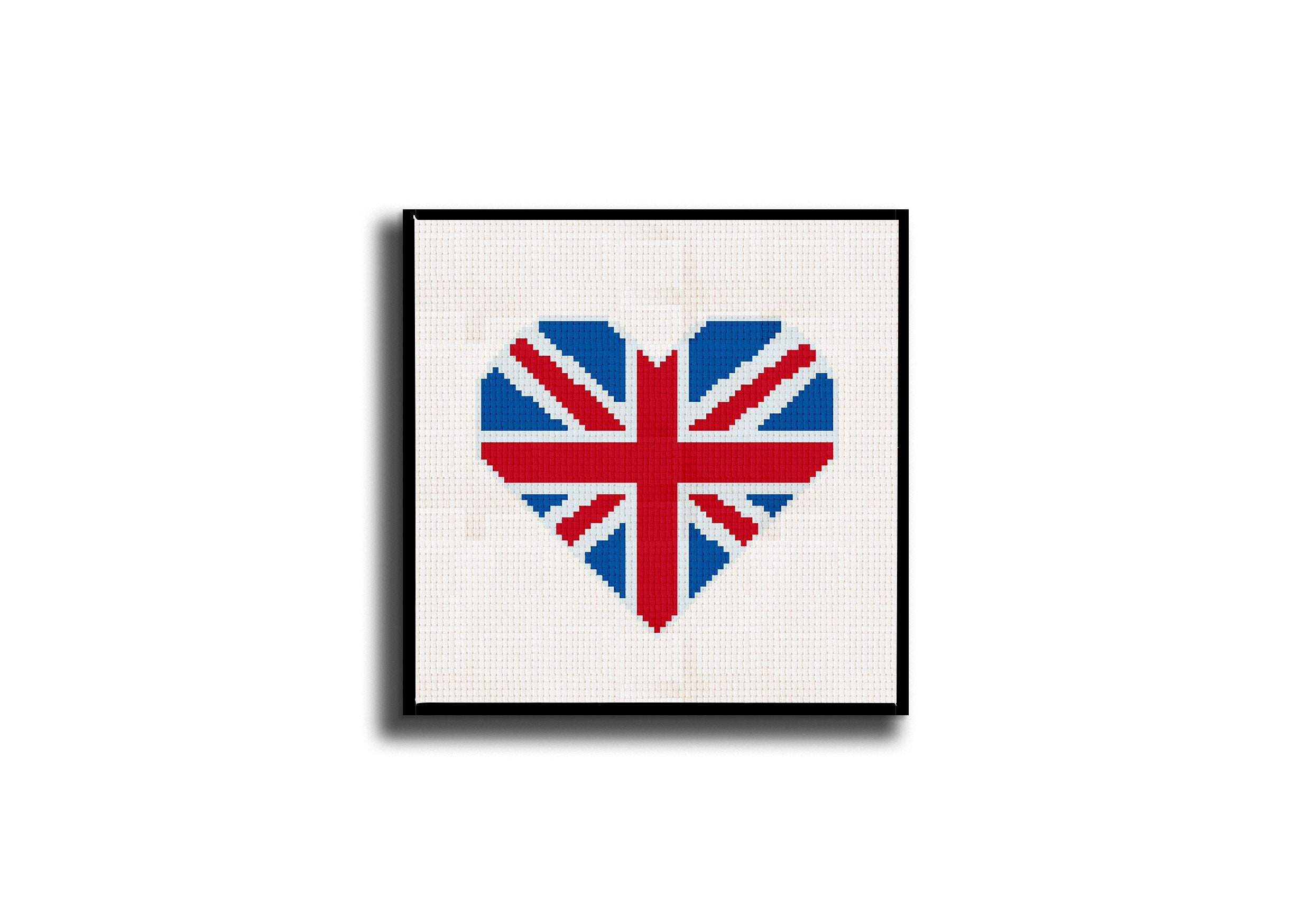 Union Jack Cross Stitch Pattern PDF – United Kingdom Flag – Beginner - Etsy