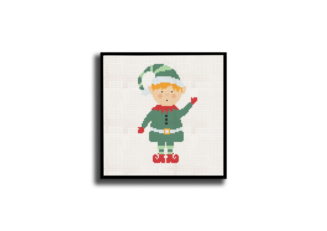 Elf Cross Stitch Pattern PDF – Christmas – Quick Stitch Project - Etsy