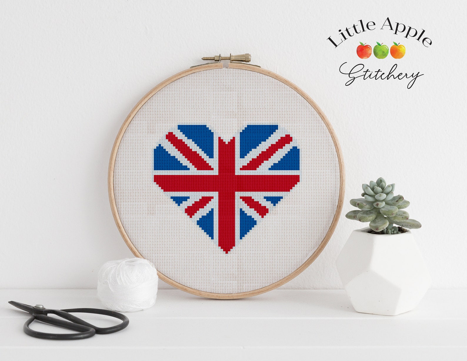 Union Jack Cross Stitch Pattern PDF – United Kingdom Flag – Beginner - Etsy