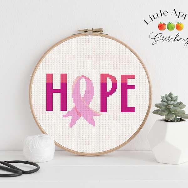 Breast Cancer Cross Stitch Pattern - Etsy
