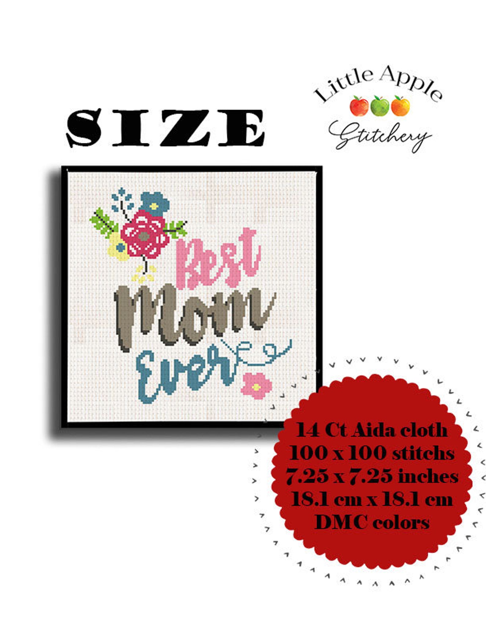 Mom Cross Stitch Pattern - Mothers Day - Etsy