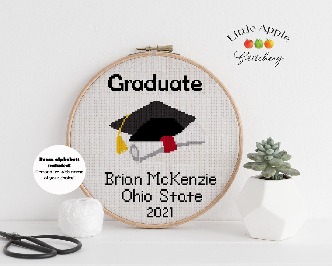 Graduation Cross Stitch Pattern PDF – - Etsy