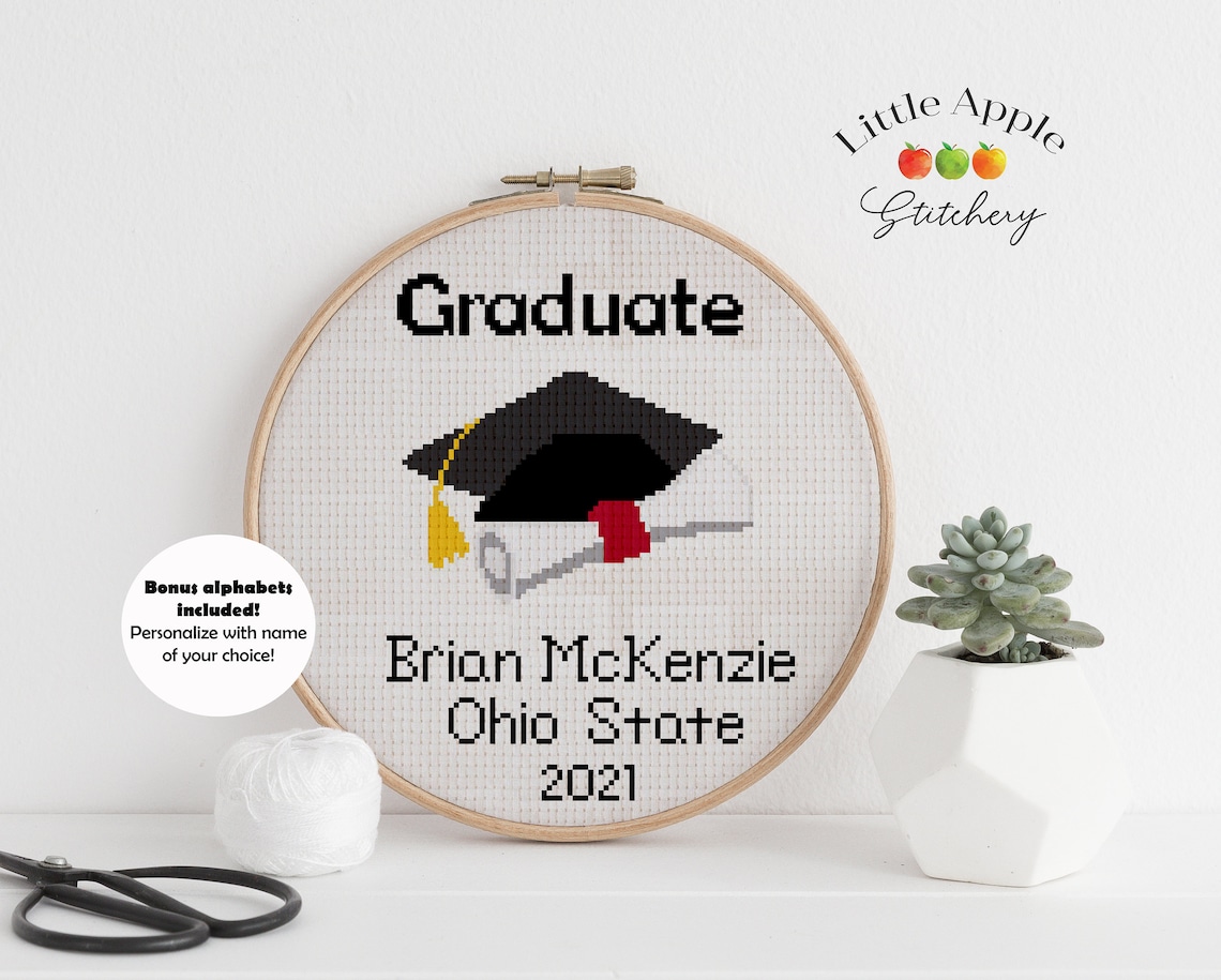 Graduation Cross Stitch Pattern PDF - Etsy