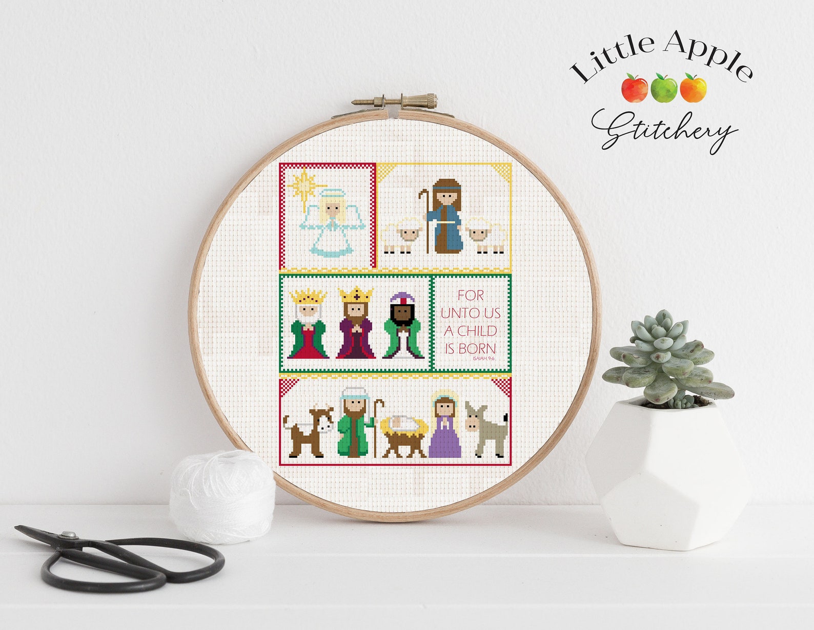 Christmas Nativity Cross Stitch Pattern PDF Religious | Etsy