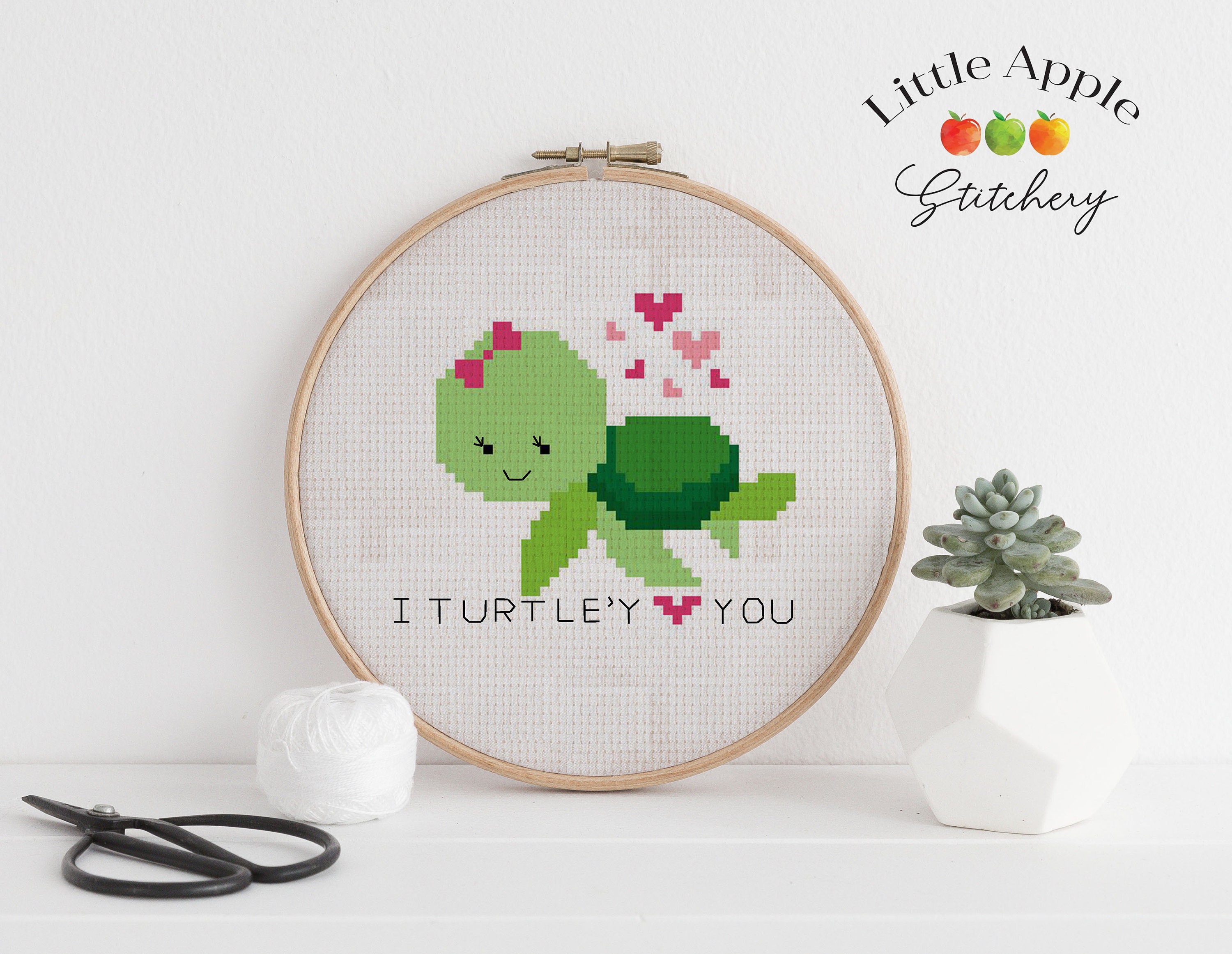 Little Turtle Cross Stitch Pattern PDF | Etsy