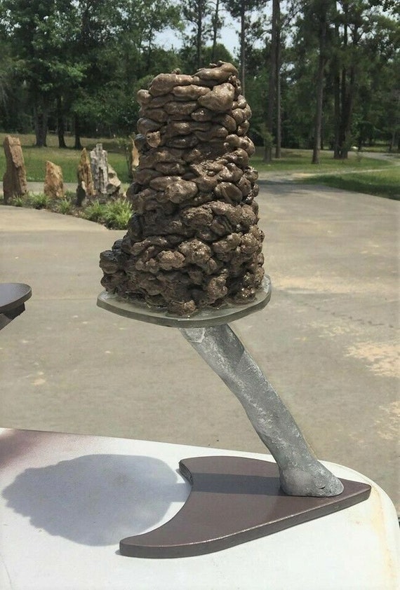 Crawfish Mound Chimney / Burrow Sculpture. BS Aluminum Art | Etsy