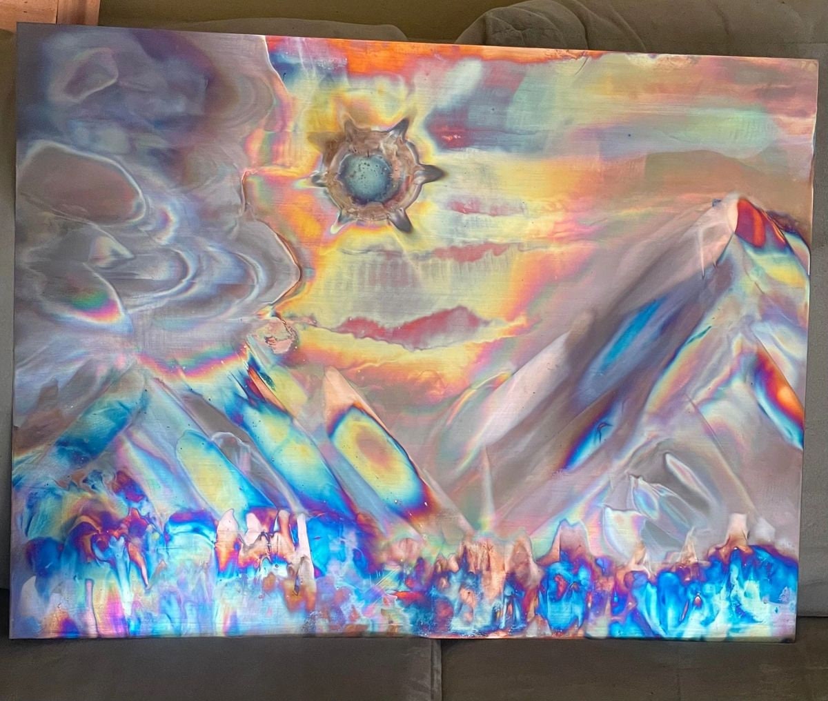 Sunset Storm - Copper Flame Wall Art - Etsy