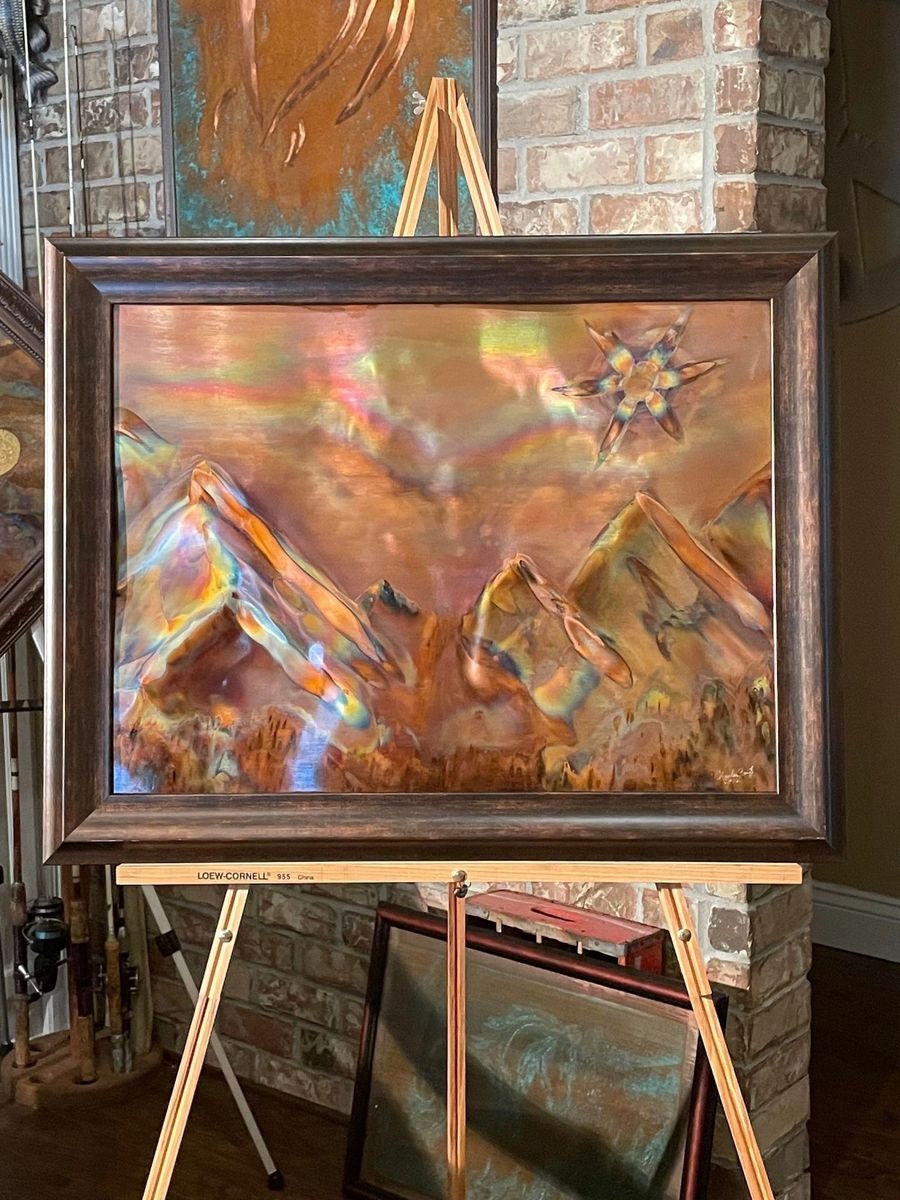 Sunscape Epsilon - Copper Flame Wall Art - Etsy