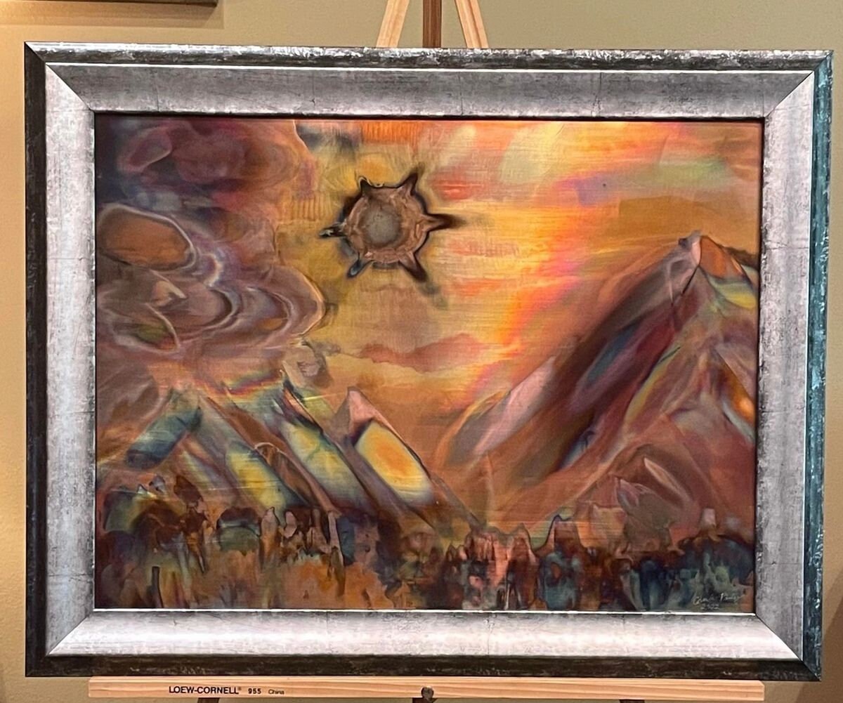 Sunset Storm - Copper Flame Wall Art - Etsy