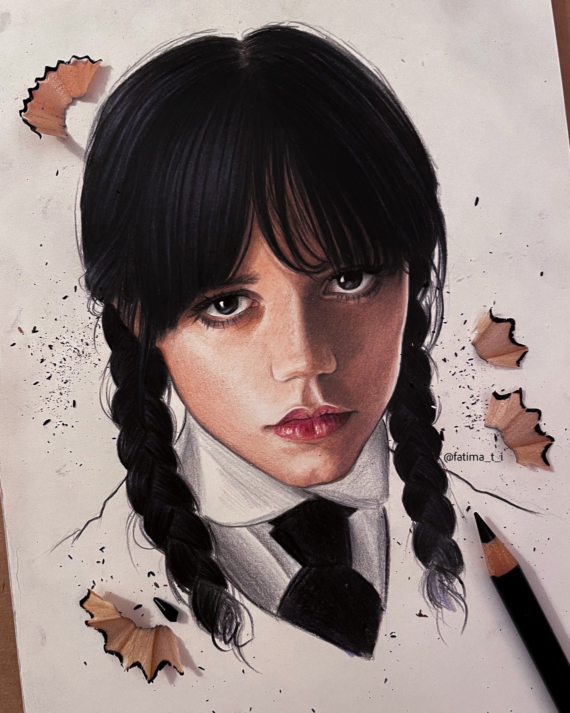 Dessin du mercredi Addams - Etsy France