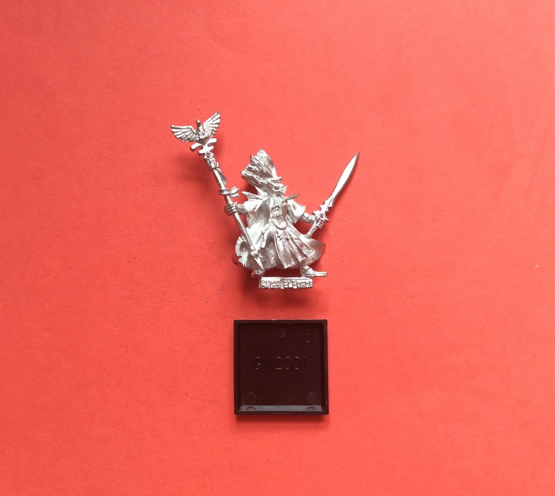 Very Rare High Elf Rare Wizard Pose AOS High Elves Elf Rare OOP Metal ...