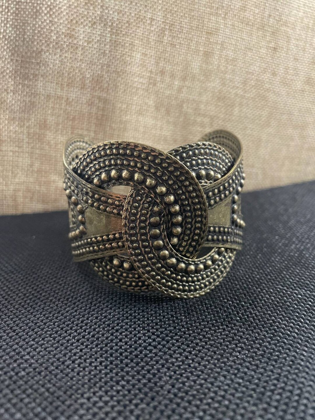 Interwoven Braided Design Cuff Bracelet Brass Colored - Etsy