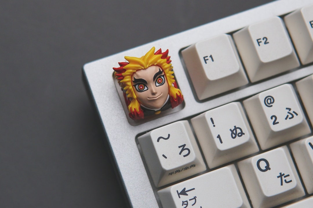 Rengoku Artisan Keycap - Etsy