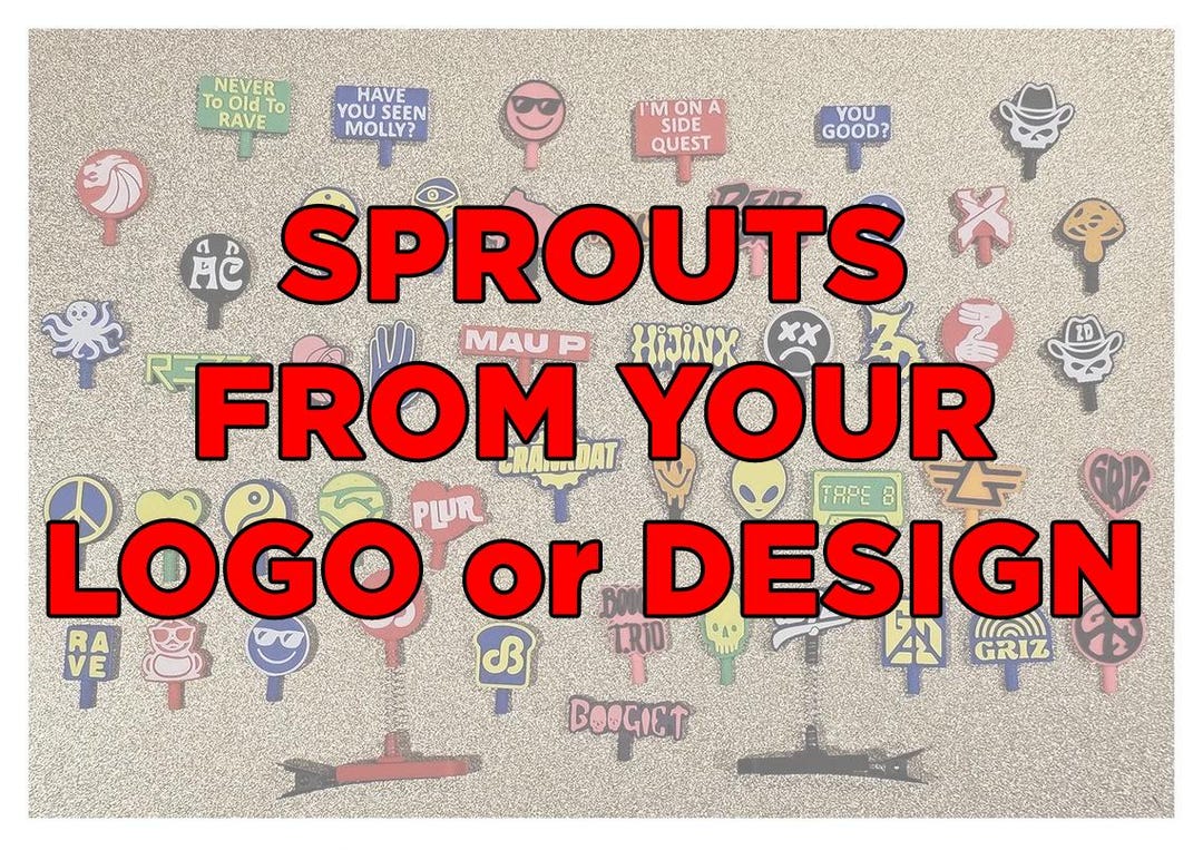 Fully Custom Rave Sprouts - Sprout Clips - Custom Image – Custom Colors ...