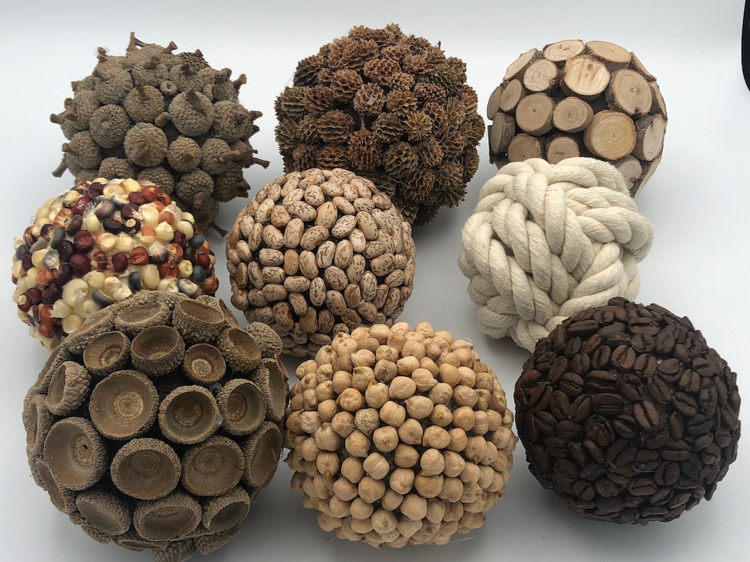 Decorative Balls & Bowl Fillers, Handmade Orbs, Coffee Beans, Indian ...