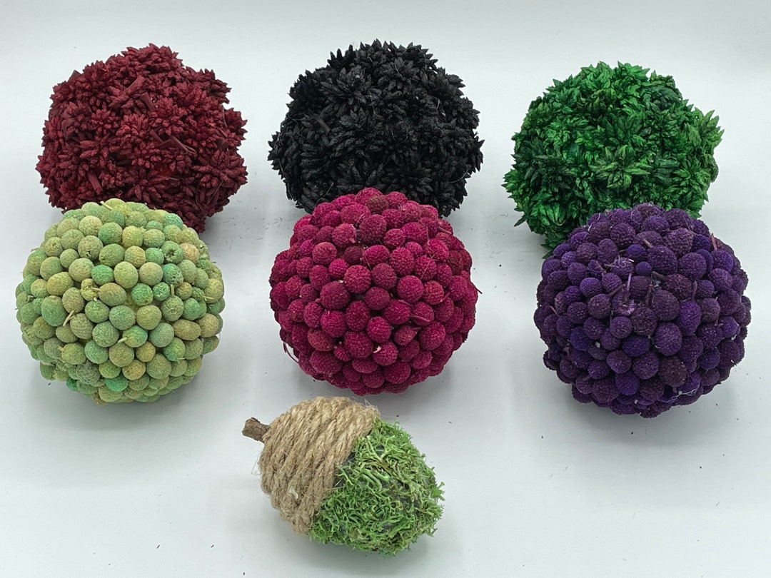 Decorative Balls & Bowl Fillers, Colorful Handmade Orbs, Natural ...