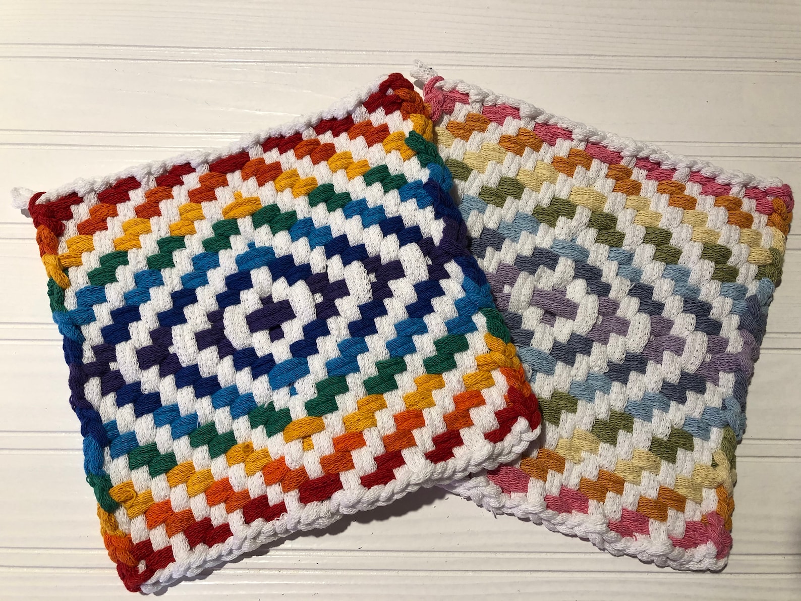 PATTERN Rainbow Diamond Twill Potholder Loop Pattern for Both 27x27 ...