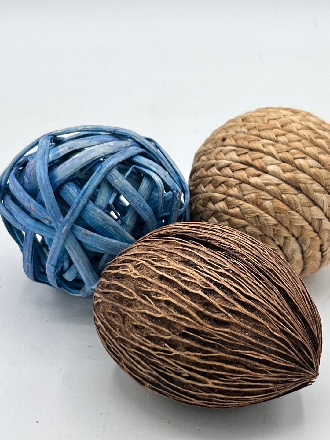 Decorative Balls, Bowl Filler, Set of 3 Rope/twine Orbs - Etsy