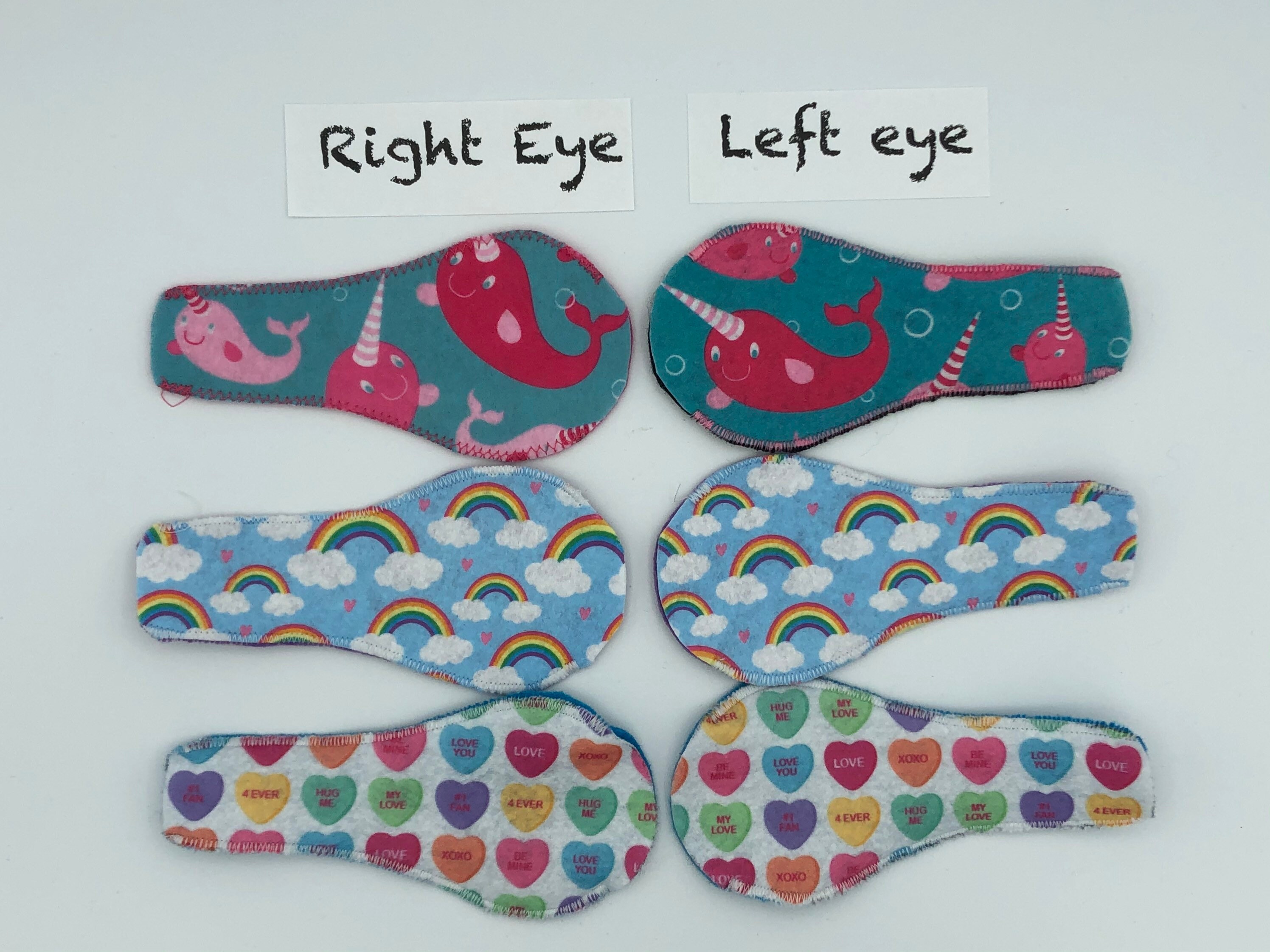 Eye Patch for Kids Felt fully obscured for lazy eye girl | Etsy