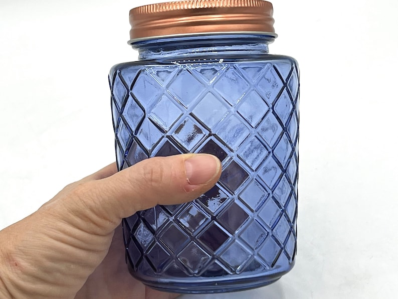 Pick Your Color Tinted Stained Glass Jars, Translucent Painted, Use as ...