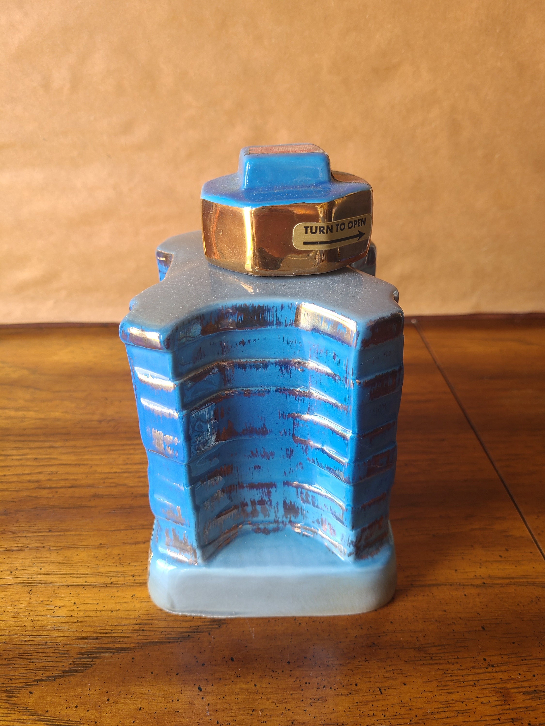 1976 Jim Beam Decanter Bottle Blue Tower / Building - Etsy